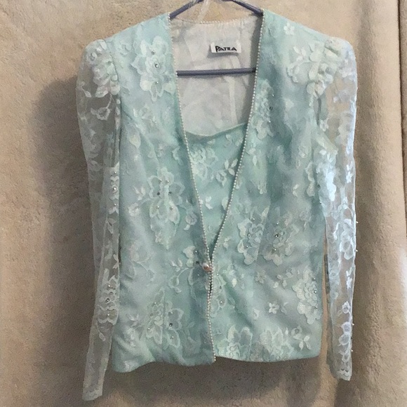 Patra | Tops | Patra Size 8 Vintage Beaded Lace Blouse | Poshmark